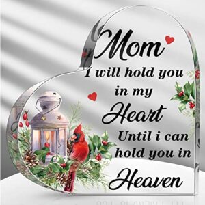 red memorial cardinal gift sympathy bereavement gift dad/ mom in heaven christmas cardinal memorial gifts for loss of mom/ dad in memory of mom gift christmas in heaven remembrance gifts (mother)