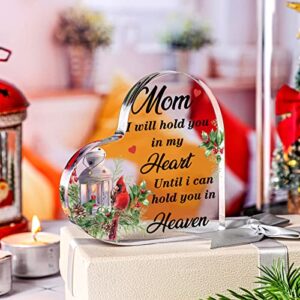 Red Memorial Cardinal Gift Sympathy Bereavement Gift Dad/ Mom in Heaven Christmas Cardinal Memorial Gifts for Loss of Mom/ Dad In Memory of Mom Gift Christmas in Heaven Remembrance Gifts (Mother)