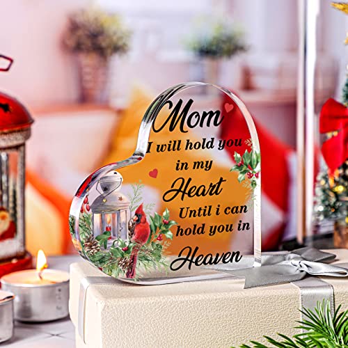 Red Memorial Cardinal Gift Sympathy Bereavement Gift Dad/ Mom in Heaven Christmas Cardinal Memorial Gifts for Loss of Mom/ Dad In Memory of Mom Gift Christmas in Heaven Remembrance Gifts (Mother)