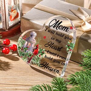 Red Memorial Cardinal Gift Sympathy Bereavement Gift Dad/ Mom in Heaven Christmas Cardinal Memorial Gifts for Loss of Mom/ Dad In Memory of Mom Gift Christmas in Heaven Remembrance Gifts (Mother)