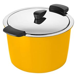 KUHN RIKON Hotpan Serving Casserole Pot, 5 Litre/22 cm, Yellow, Stainless Steel