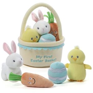 gund baby my 1st easter basket plush playset, 5 pieces, 6"