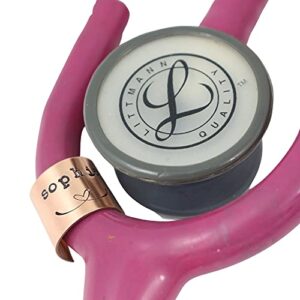 stethoscope id tag - ring - littmann - charm - personalized name tag - nurse graduation gift