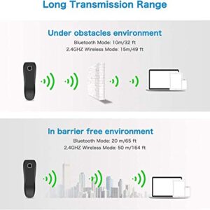 NETUM QR Code Scanner, Mini Barcode Scanner Bluetooth Compatible, Small Portable USB 1D 2D Bar Code Scanner for Inventory, 2.4G Cordless Image Reader for Tablet iPhone iPad Android iOS PC POS - C750