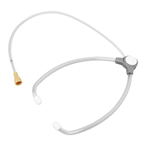 Hearing Aid Listening Stethoscope with Couple Used for Testing BTE, ITE, ITC, CIC, Stethoscope with Damping Home Double Head Sound Detection Earpiece