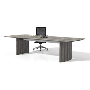 Safco Products Medina Modern Office Conference Meeting Room Table, 10', Gray Steel