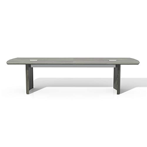 Safco Products Medina Modern Office Conference Meeting Room Table, 10', Gray Steel