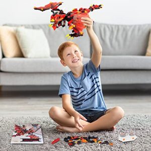 HOGOKIDS Remote & APP Controlled Dragon Building Set - STEM Projects for Kids Ages 8-12 Rechargeable Fire Dragon Kit Gift for Boys Girls 8 9 10 11 12 13 14+ Years Old New 2022 (485 Pieces)