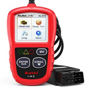 autel obd2 scanner autolink al319 code reader read and erase codes check state emission monitor status powerful scan and car diagnostic tool