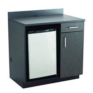 Safco Products 1705AN Modular Hospitality Breakroom Base Cabinet, Appliance, Asian Night Base/Black Top