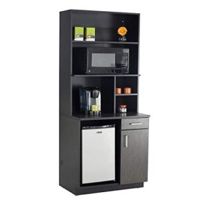 Safco Products 1705AN Modular Hospitality Breakroom Base Cabinet, Appliance, Asian Night Base/Black Top