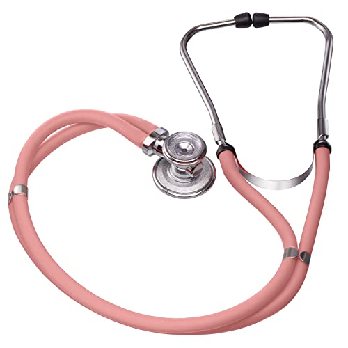 Novamedic Dual Head Sprague Rappaport Stethoscope, Pink, 30 inch First Aid Stethoscope for Nurses, Doctors, ETMs, Nursing Homes, Cardiac Diagnostic, Cardiology and Medical Supplies Kit