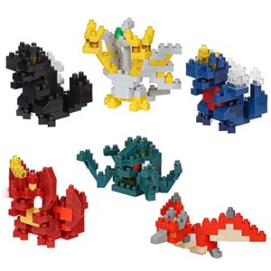 nanoblock - godzilla - godzilla assortment 2 (blind box complete set), mininano series building kit