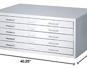 Safco Products 4969LG Facil Steel Flat File, Small (Optional Base Sold Separately), Light Gray