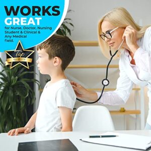 Nurse Stethoscope Watch with Second Hand - Black - Attaches Directly to Stethoscope for All Medical Professionals