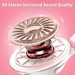 2.4Ghz Wireless Gaming Headset for PC, PS5, PS4, MacBook, with Microphone, Over-Ear Bluetooth Gaming Headphones for Cell Phone, Soft Earmuff - 25 Hours Playtime, Only Wired Mode for Xbox Series, Pink