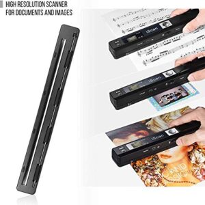 Portable Handheld Scanner, ANNCARY Document Wand Scanner Handheld for Business Photo Picture Receipts Books JPG/PDF Format Selection Micro SD Card Hand Scanner-B