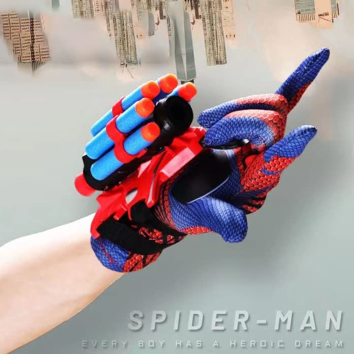 Fnjuucw Glove Hero Launcher, Wrist Toy Tool Set for Role Playing Throwing Gloves Toy Gift for Spider-Man Fans