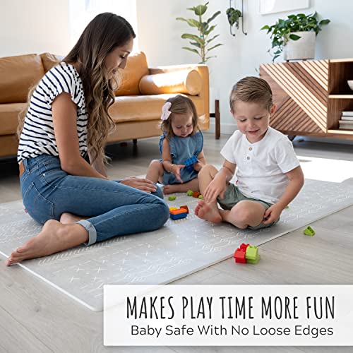 Stylish Baby Play Mat - Soft, Easy to Clean 5.6 x 4 ft. Floor Mat Creates A Safe Play Area for Your Baby Boy or Girl - The Perfect Modern Foam Playmat Fits Nicely with Your Kids Playroom Or Home Decor