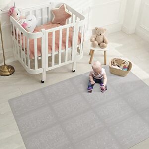 Stylish Baby Play Mat - Soft, Easy to Clean 5.6 x 4 ft. Floor Mat Creates A Safe Play Area for Your Baby Boy or Girl - The Perfect Modern Foam Playmat Fits Nicely with Your Kids Playroom Or Home Decor