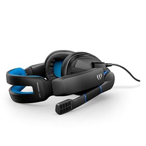 EPOS Sennheiser GSP 300 Gaming Headset with Noise-Cancelling Mic, Flip-to-Mute, Comfortable Memory Foam Ear Pads, Headphones for PC, Mac, Xbox One, PS4, Nintendo Switch, and Smartphone compatible.