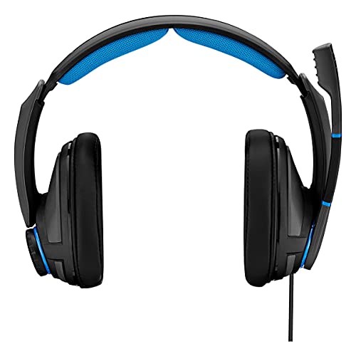 EPOS Sennheiser GSP 300 Gaming Headset with Noise-Cancelling Mic, Flip-to-Mute, Comfortable Memory Foam Ear Pads, Headphones for PC, Mac, Xbox One, PS4, Nintendo Switch, and Smartphone compatible.