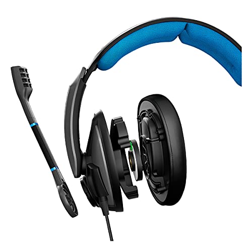 EPOS Sennheiser GSP 300 Gaming Headset with Noise-Cancelling Mic, Flip-to-Mute, Comfortable Memory Foam Ear Pads, Headphones for PC, Mac, Xbox One, PS4, Nintendo Switch, and Smartphone compatible.