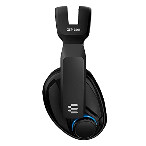 EPOS Sennheiser GSP 300 Gaming Headset with Noise-Cancelling Mic, Flip-to-Mute, Comfortable Memory Foam Ear Pads, Headphones for PC, Mac, Xbox One, PS4, Nintendo Switch, and Smartphone compatible.