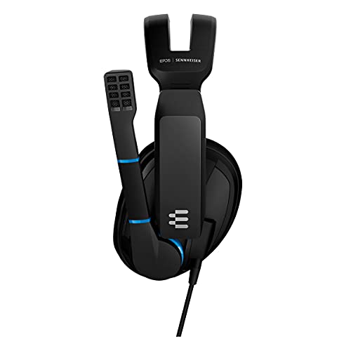 EPOS Sennheiser GSP 300 Gaming Headset with Noise-Cancelling Mic, Flip-to-Mute, Comfortable Memory Foam Ear Pads, Headphones for PC, Mac, Xbox One, PS4, Nintendo Switch, and Smartphone compatible.