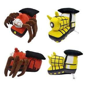 Jalusini Choo Choo Charles Plush Toys, Monster Horror Game Train Toys Spider-Filled Animal Plush Toys, Halloween Spider Plush Toys, A Gift for Kids and Game Fans