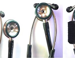 The BATCLIP (Black) - Premium Leather Handmade Clip-on Stethoscope Hip Holder; no More Neck Carrying, Loss, or Misplacement. Proudly Carry Your high-end Stethoscope with Taste and Style.