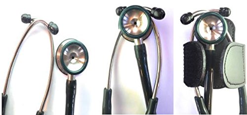 The BATCLIP (Black) - Premium Leather Handmade Clip-on Stethoscope Hip Holder; no More Neck Carrying, Loss, or Misplacement. Proudly Carry Your high-end Stethoscope with Taste and Style.