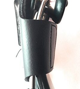 The BATCLIP (Black) - Premium Leather Handmade Clip-on Stethoscope Hip Holder; no More Neck Carrying, Loss, or Misplacement. Proudly Carry Your high-end Stethoscope with Taste and Style.