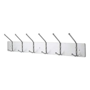 Safco Wall Mount Rack Coat Hook, 6-Hook 4162. Coat Hooks for Hanging Coats, Purses, Bags, Umbrellas and More. Perfect for Hallways and Entryways.