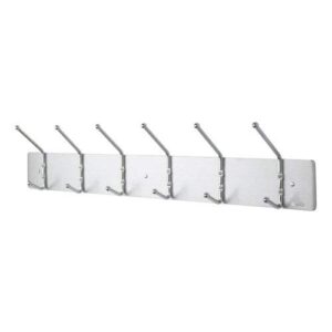 Safco Wall Mount Rack Coat Hook, 6-Hook 4162. Coat Hooks for Hanging Coats, Purses, Bags, Umbrellas and More. Perfect for Hallways and Entryways.