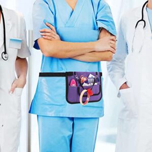 Wessleco Nurse fanny pack for women, Nurse Utility Belt with Stethoscope Holder, Nurse Waist Belt Organizer Pouch(Purple)