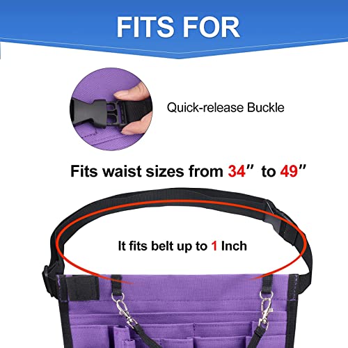 Wessleco Nurse fanny pack for women, Nurse Utility Belt with Stethoscope Holder, Nurse Waist Belt Organizer Pouch(Purple)