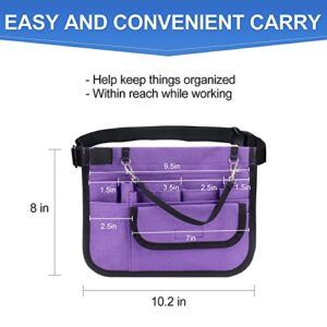 Wessleco Nurse fanny pack for women, Nurse Utility Belt with Stethoscope Holder, Nurse Waist Belt Organizer Pouch(Purple)