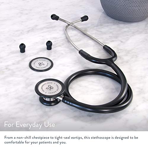 Greater Goods Premium Dual-Head Stethoscope - Affordable, Clinical Grade Option for Doctors, Nurses, Students, or in The First Aid Kit for Home (Black + Stainless Steel (Sale))