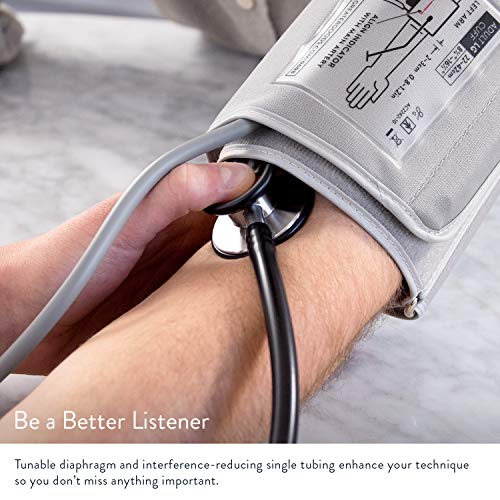 Greater Goods Premium Dual-Head Stethoscope - Affordable, Clinical Grade Option for Doctors, Nurses, Students, or in The First Aid Kit for Home (Black + Stainless Steel (Sale))