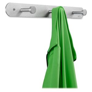 Safco 4201 Nail Head Wall Coat Rack, Three Hooks, Metal, Satin Aluminum