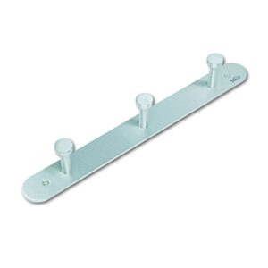 Safco 4201 Nail Head Wall Coat Rack, Three Hooks, Metal, Satin Aluminum