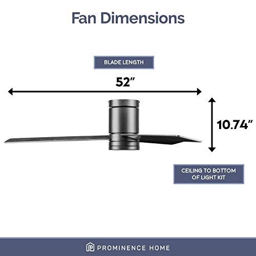 Prominence Home 51465-01 Espy Ceiling Fan, 52, Gun Metal