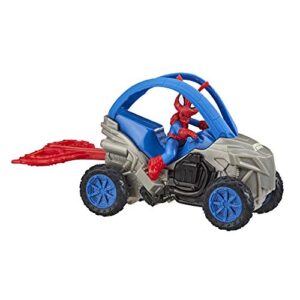 spider-man marvel spider-ham stunt vehicle 6-inch-scale super hero action figure and vehicle toy great kids for ages 4 and up