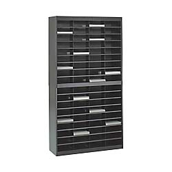 safco products e-z stor literature organizer, 72 compartment, 9241blr, black powder coat finish, commercial-grade steel construction, eco-friendly