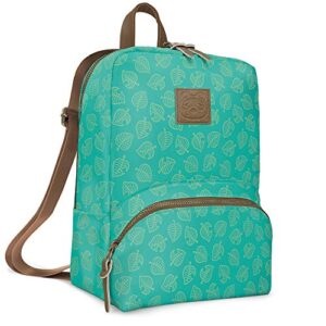 controller gear animal crossing nintendo switch mini-backpack (teal leaves)