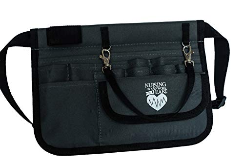 Nurse Fanny Pack with Stethoscope Holder – Medical Waist Bag Ideal for Nurses and Medical Care Workers – Premium Medical Fanny Pack for Nurses - Nurse Gift for Women-Dark Grey