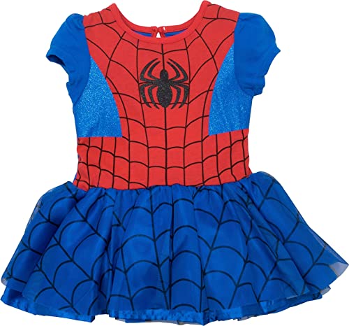 Marvel Spider-Man Toddler Girls Tulle Cosplay Dress Leggings and Headband 3 Piece 5T