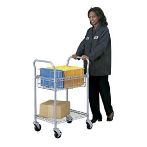 Safco Products 5235GR Wire Mail Cart Holds 75 Legal Folders, Sold Separately, Gray