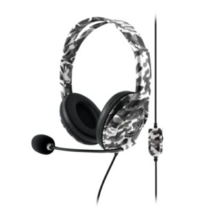 Nyko Nu-3500 Universal Wired Headset for Gaming - Lightweight Headphones w/Adjustable Microphone - Compatible w/Xbox One, Xbox X/S, PS4, PS5, & Nintendo Switch - Gaming Accessories (Winter Camo)